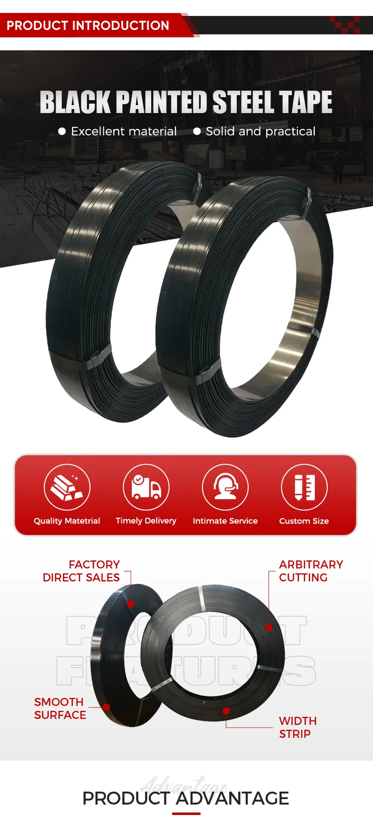 Factory Steel Strap Production Line Direct Sell Seale Black Paint Steel ...