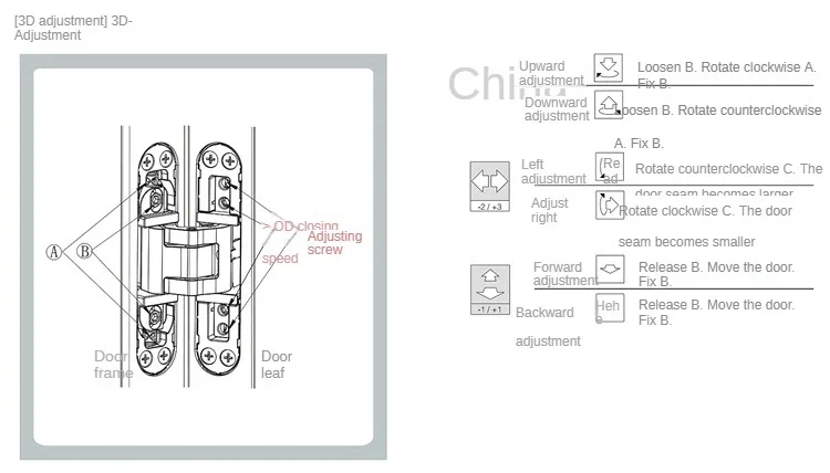Italy European Style Entry Door Hinges - Adjustable & Durable
