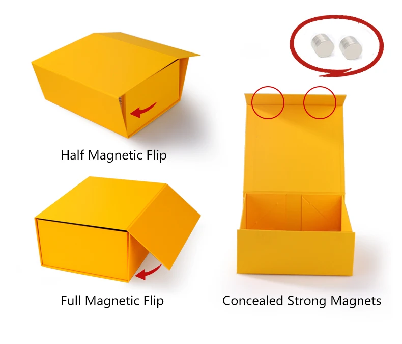 Magnetic Foldable Box Packaging Custom Rigid Magnet Gift Box - Buy ...