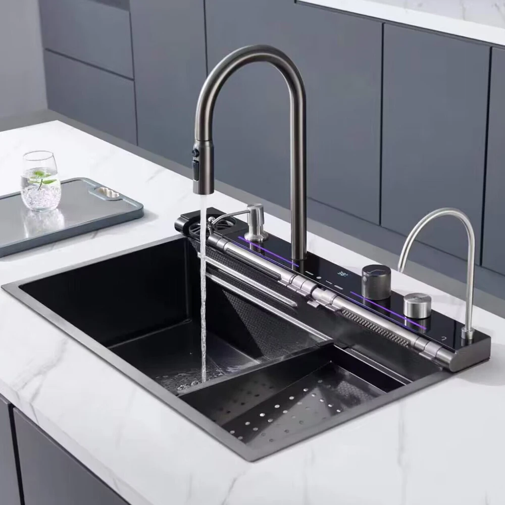 Modern Luxury Smart Stainless Steel Single Bowl Undermount ...
