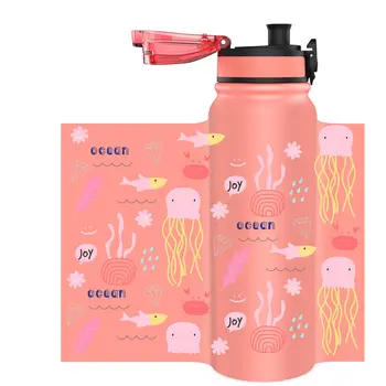 Stainless Steel Bottle Double Wall Insulated Vacuum Flask Water Bottle ...