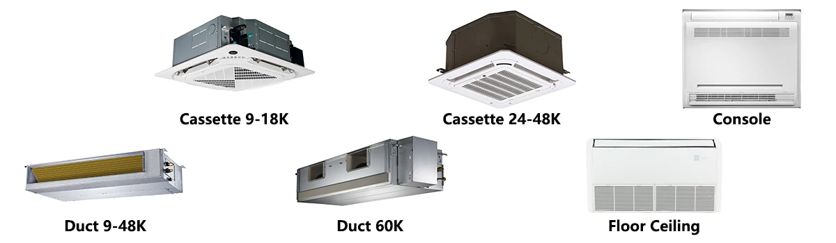 Factory Cassette Type HVAC Systems Central Air Conditioner Ceiling ...