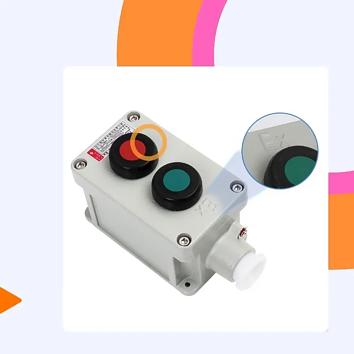 La53-3 Explosion Proof 3 Push Button Water-proof Control Push 3position Reset Power Control ...