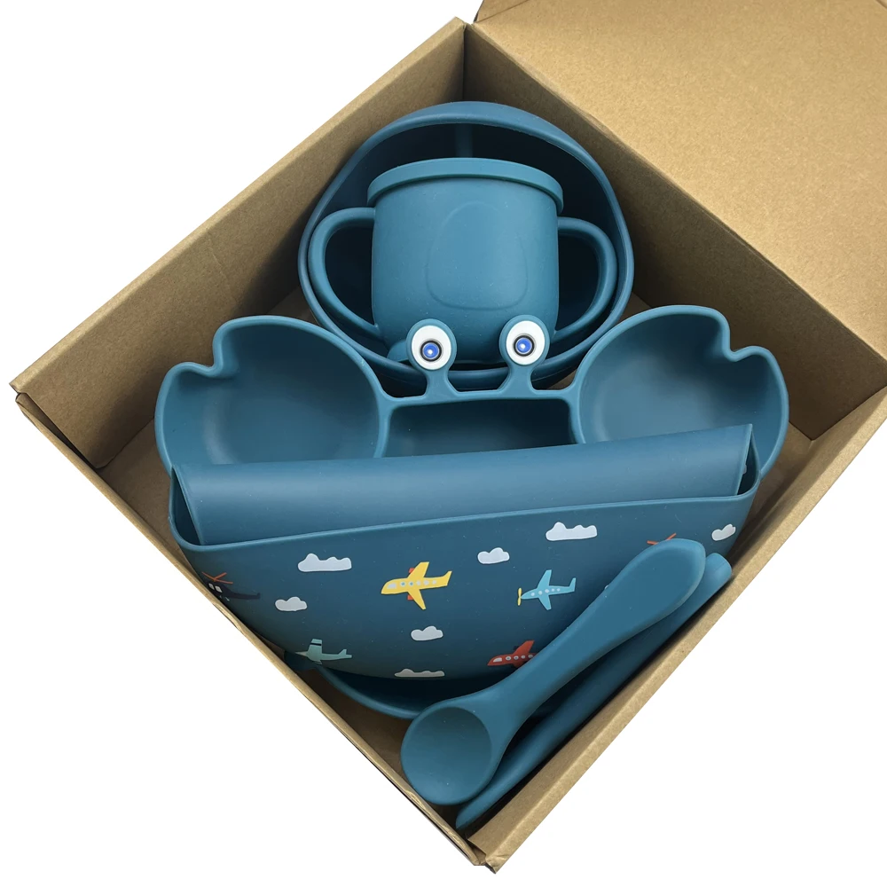 RTS Baby Tableware Kit - Silicone Feeding Set for Toddlers