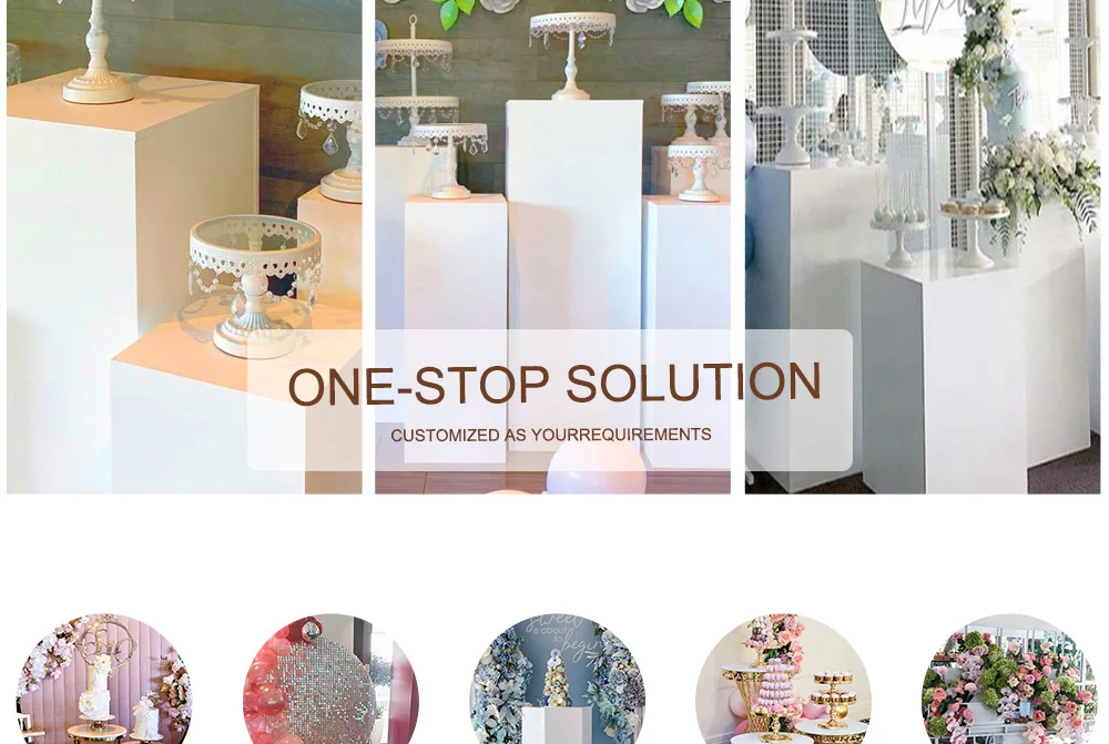PVC Square Cylinder Plinth Display Stands for Weddings