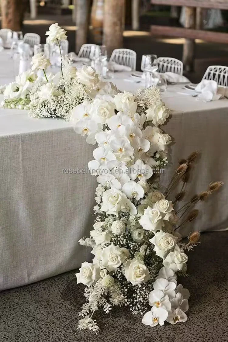 Wedding Stage Floral Decoration - Sun Flower Table Runners