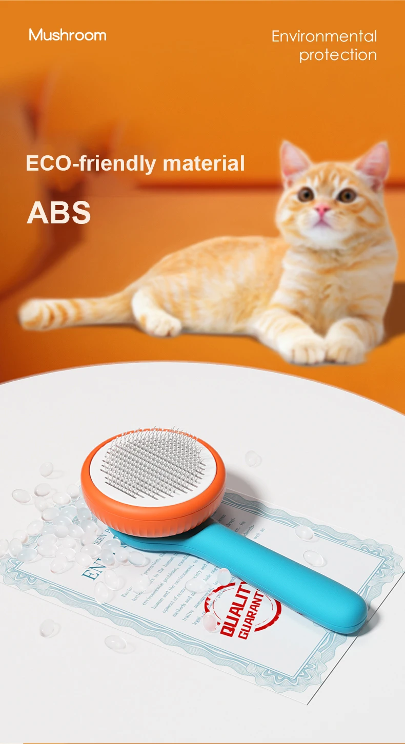Self-cleaning Pet Cat Dog Slicker Brush Comb For Hair Grooming - Buy ...