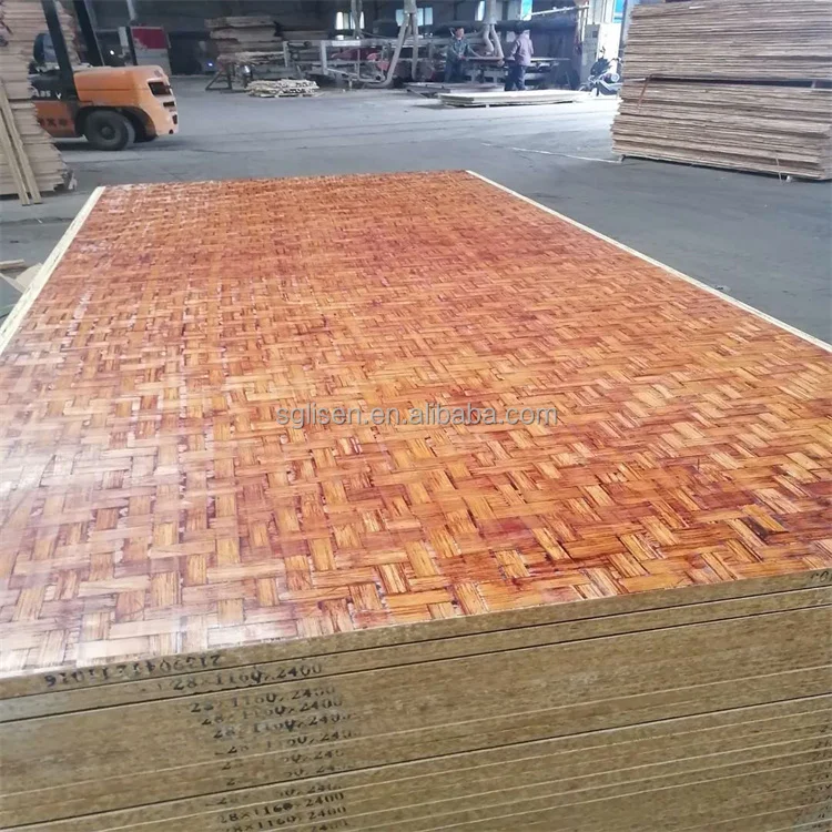 Red Color Surface Bamboo Materials Container Flooring Plywood - Buy ...
