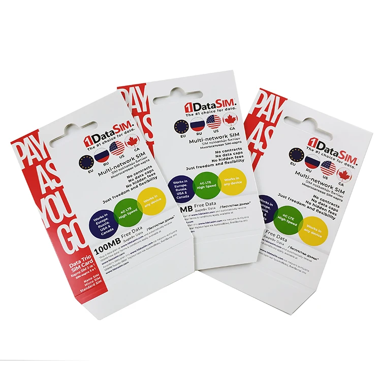 Custom Printing 5G SIM Card Packaging Sleeve - ZFGB060