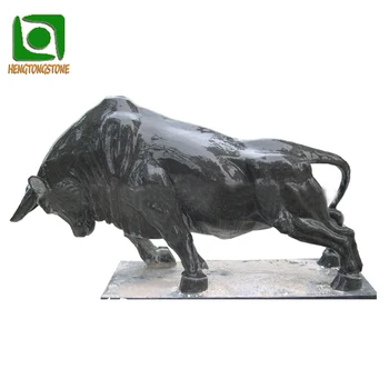 Life Size Black Marble Animal Bull Sculpture For Park - Buy Stone Bull ...