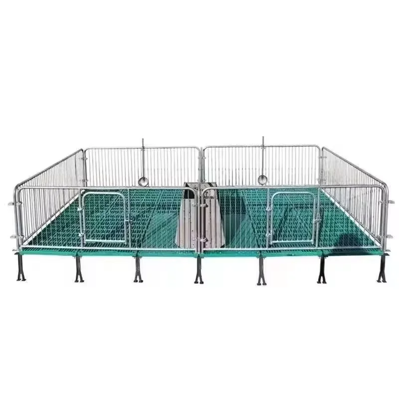 GREAT FARM Piglet Nursery Pen - Durable Galvanized Crate