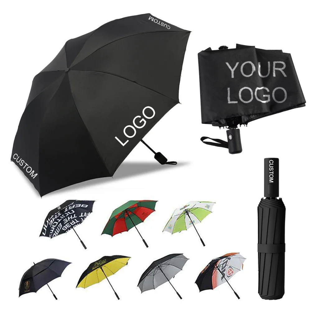 Promotional Folding Umbrella Personal Logo Sunshade Custom Logo Compact ...