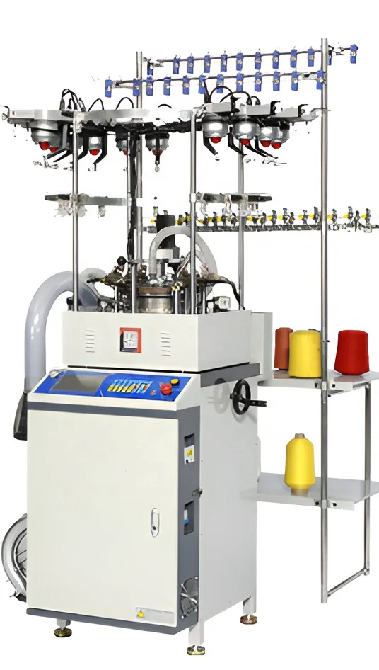 High Speed 4 Colors Knee Cap Knitting Machine For Woolen Cap Making ...