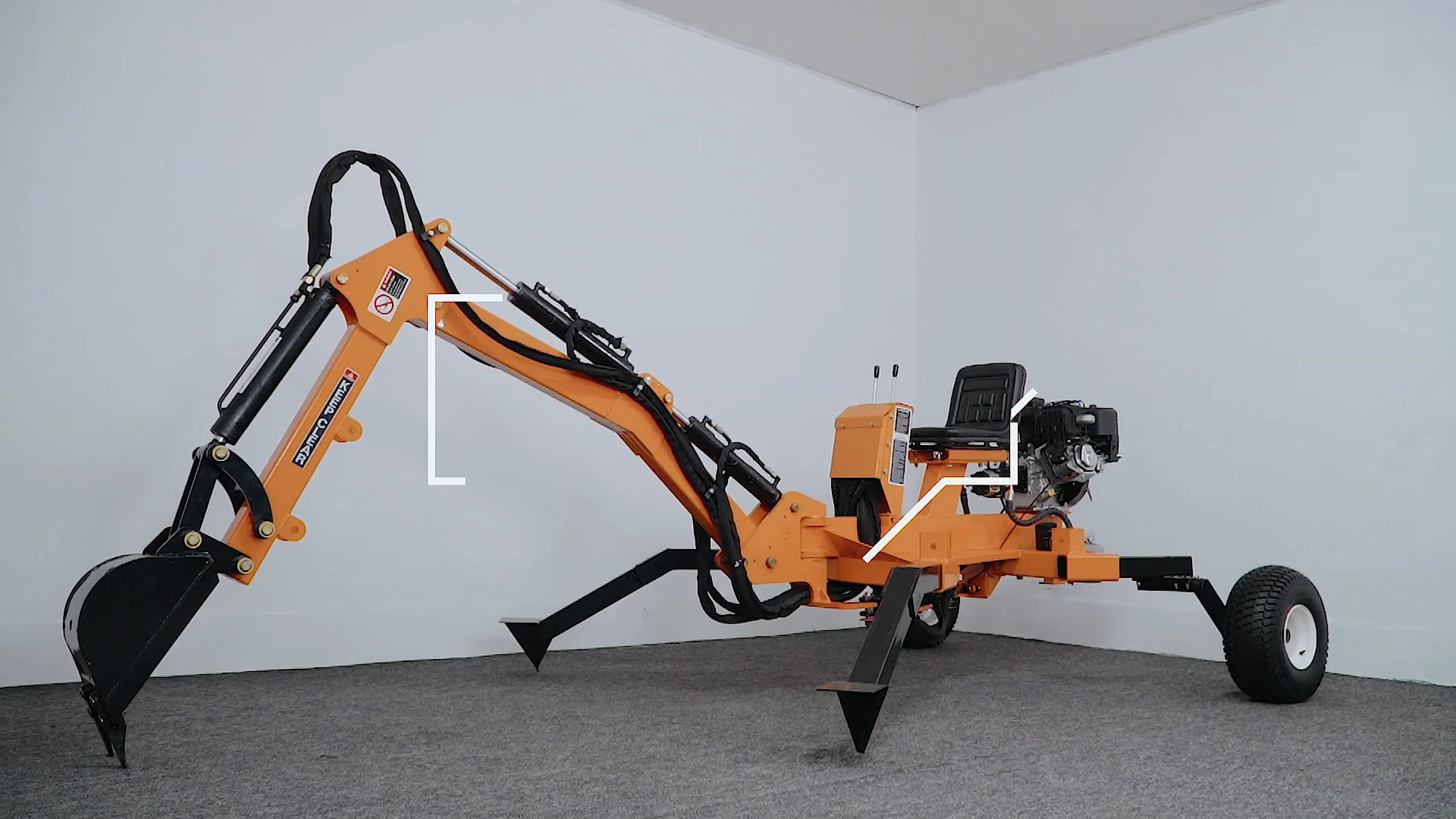 Towable Backhoe 0.5ton Long Operation Life Low Price - Buy Backhoe,Atv ...