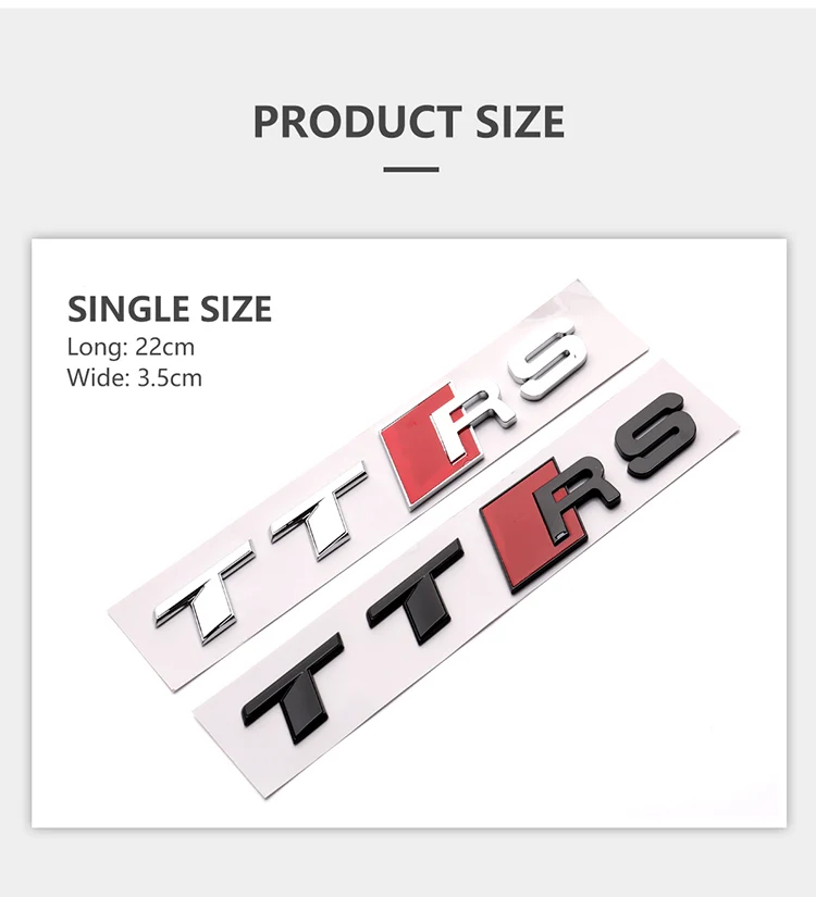 3d Plastic Abs Logo Chrome Car Badge Auto Emblem For Audi Tts Ttrs Car ...