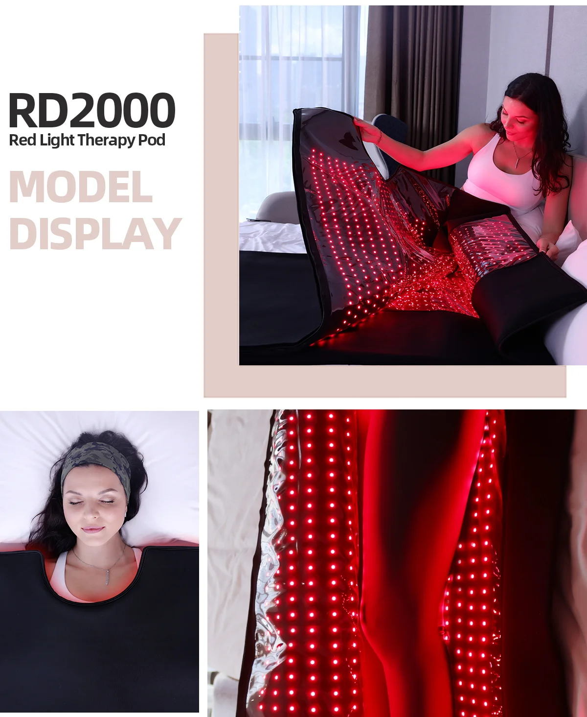Redfy Led Red Light Therapy Blanket Pod 660nm 850nm – Full Body Mat for ...