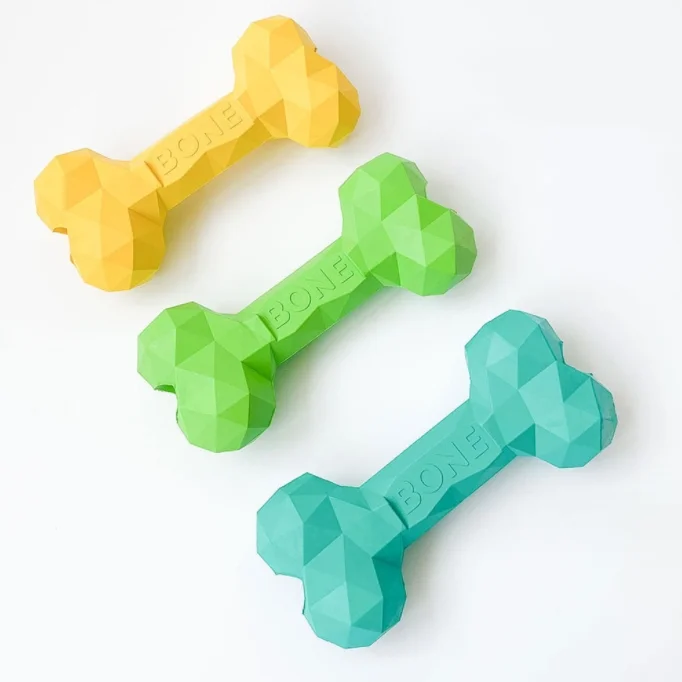 Rubber Diamond Grain Bone Shape Dog Chew Toy Hide And Seek Dog Toy ...