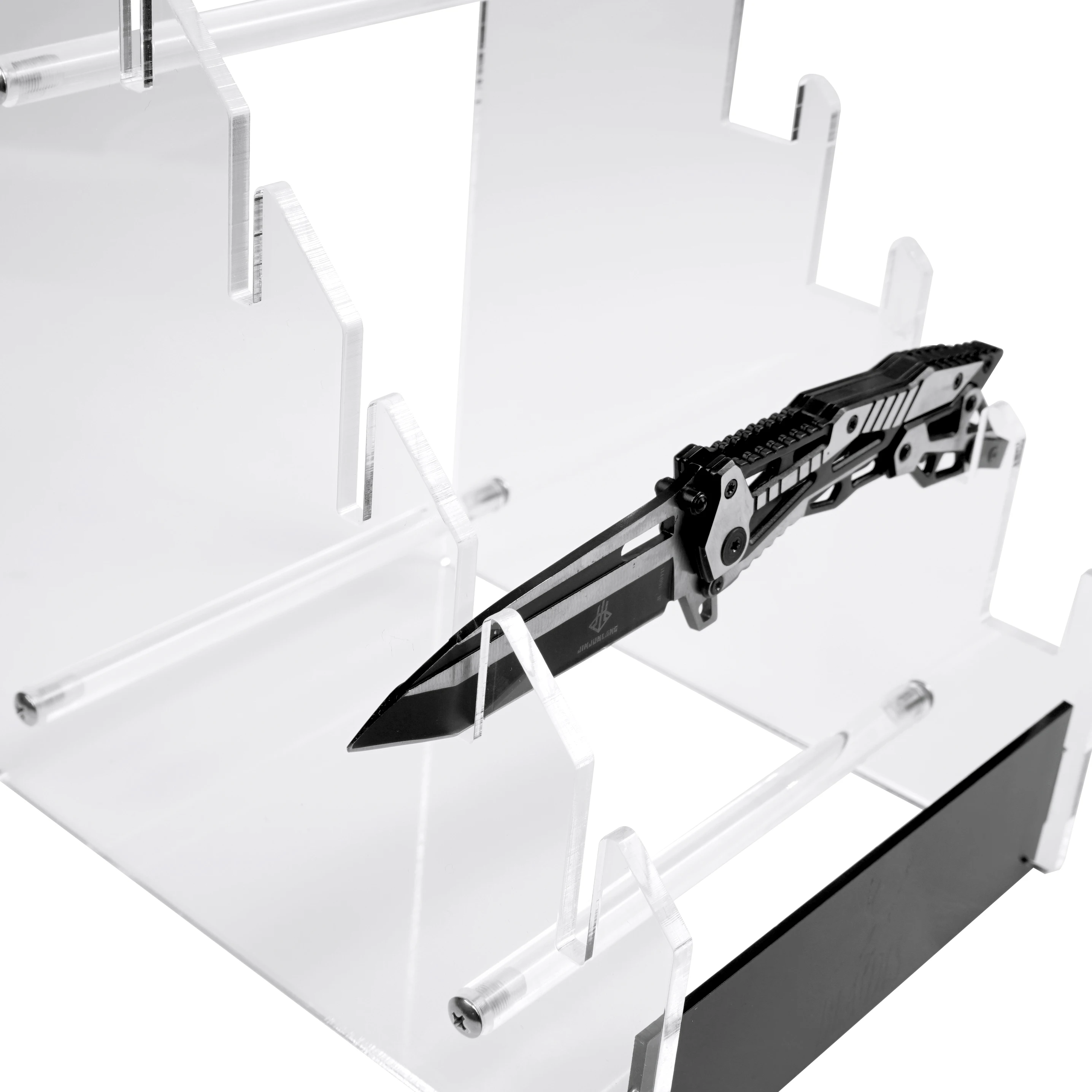 6 Layer Stand Transparent Knife Display Stand Acrylic Knife Holder ...