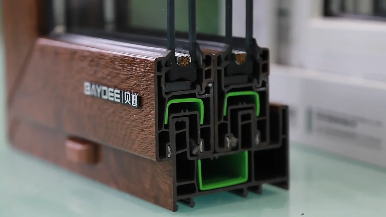 Film Laminated Pvc Upvc Frame Profile For Windows And Doors Gray High ...