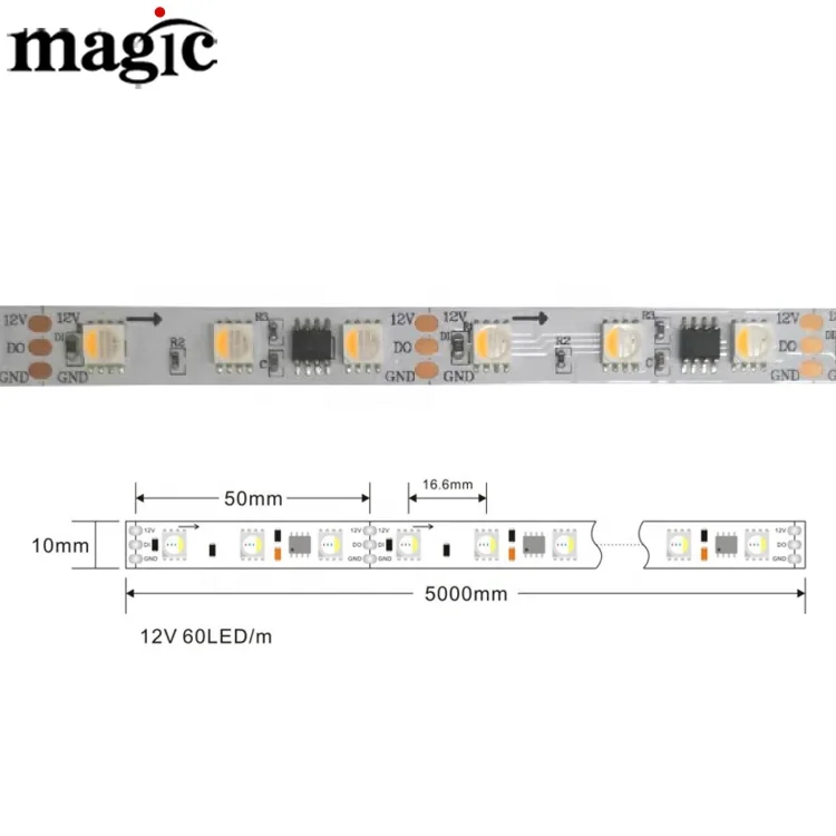 60 LED per Meter SPI Smart Pixel Light - RGBW 2700K-6000K