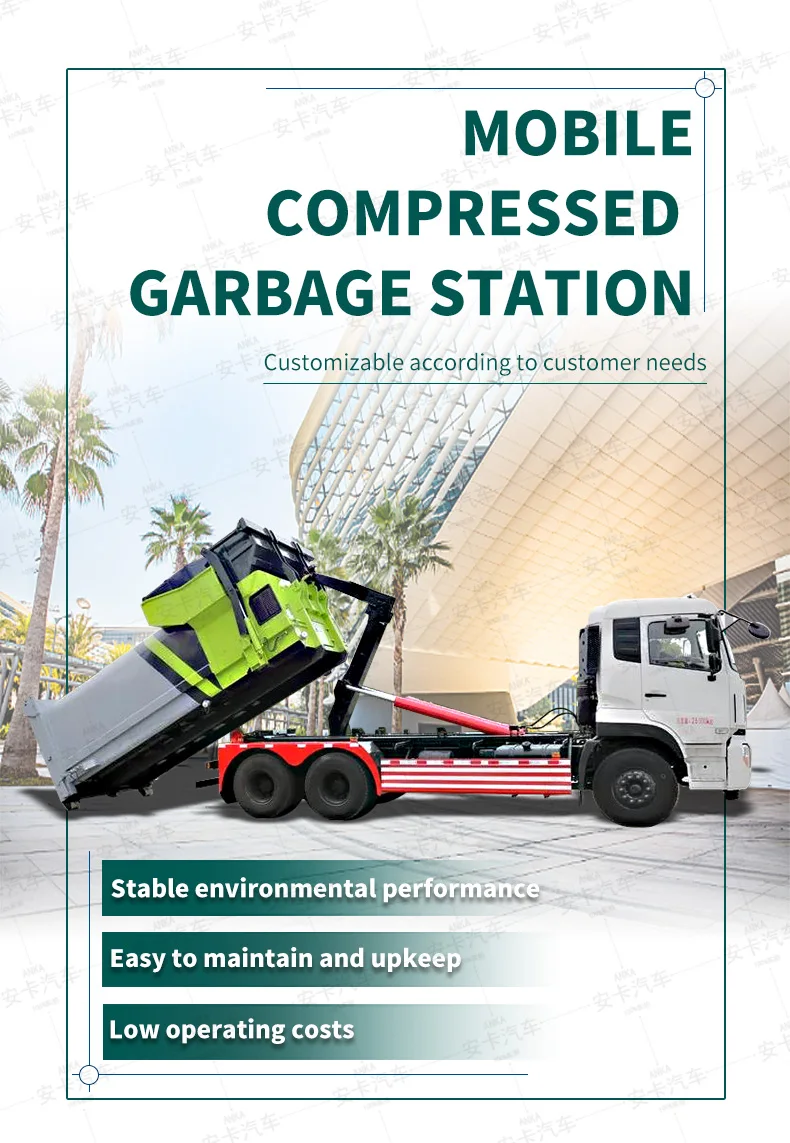 18 Cm Detachable Mobile Compression Garbage Station Garbage Truck For ...