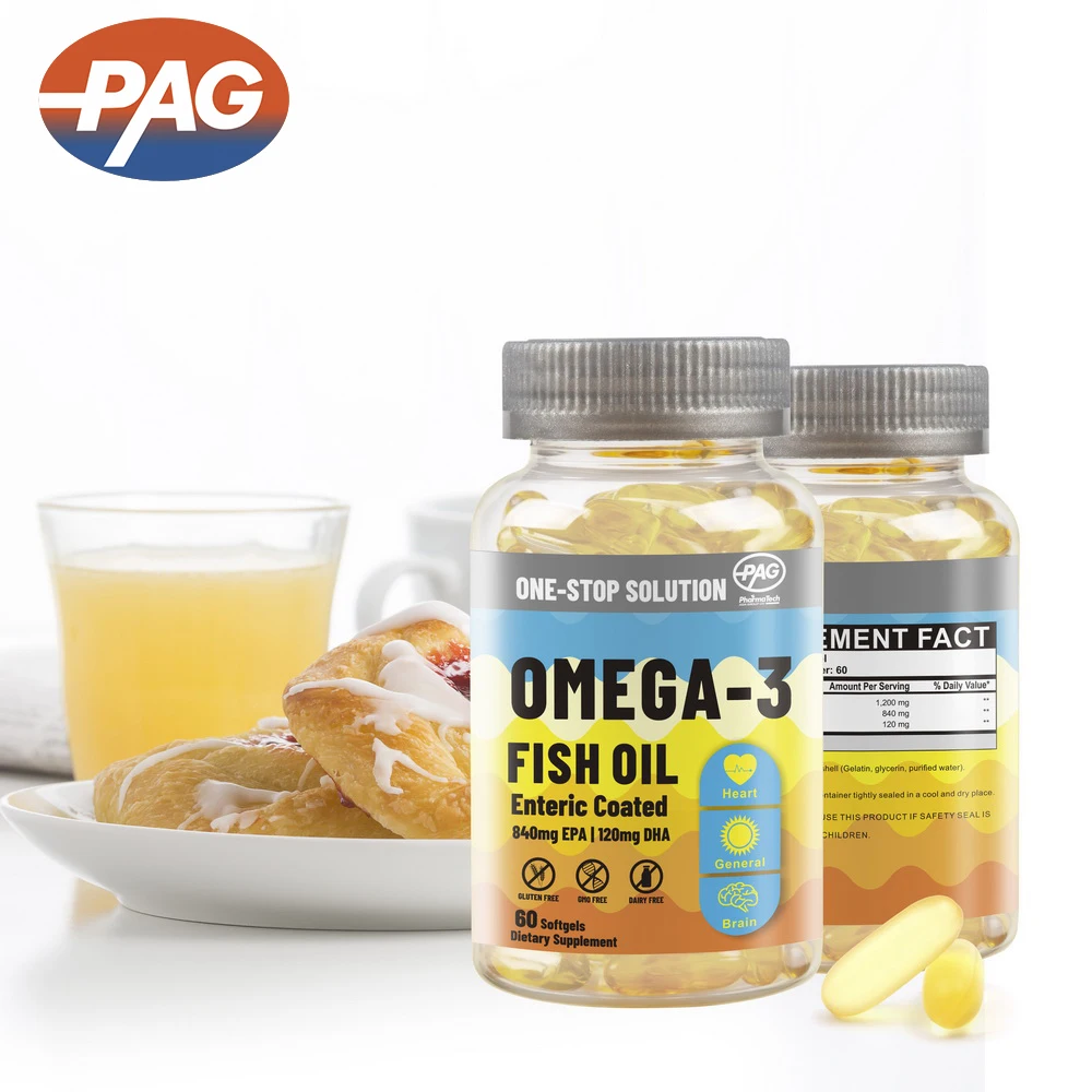 Supplement Manufacturer Deep Sea Epa Dha Natural Omega 3 70-10 Tg Enteric Coated Halal Fish Oil ...