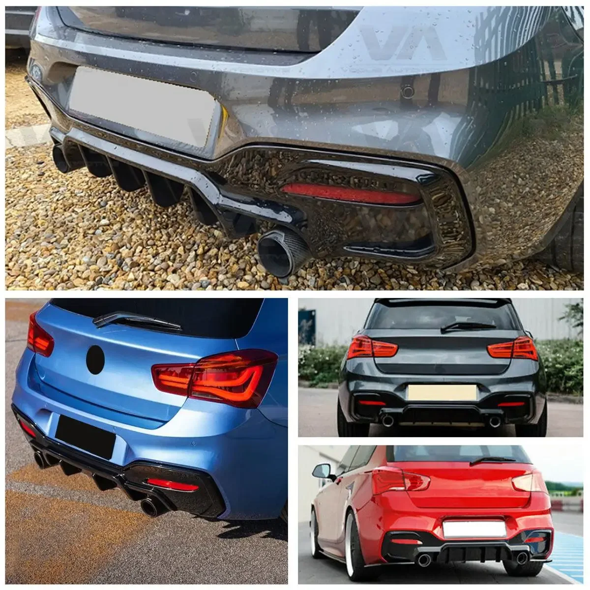 F20 F21 Car Rear Bumper Lip Diffuser Spoiler Rear Splitters For Bmw F20 ...