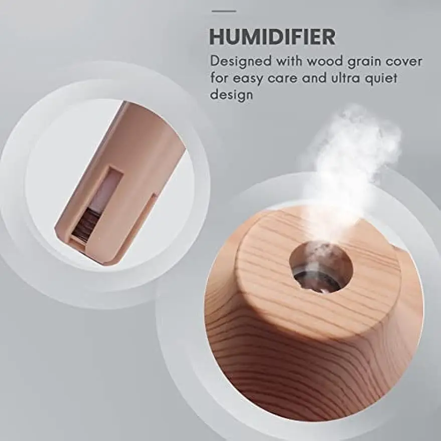 2023 Wood Grain Humidifier Ultrasonic Cool Mist Air Humidifier ...