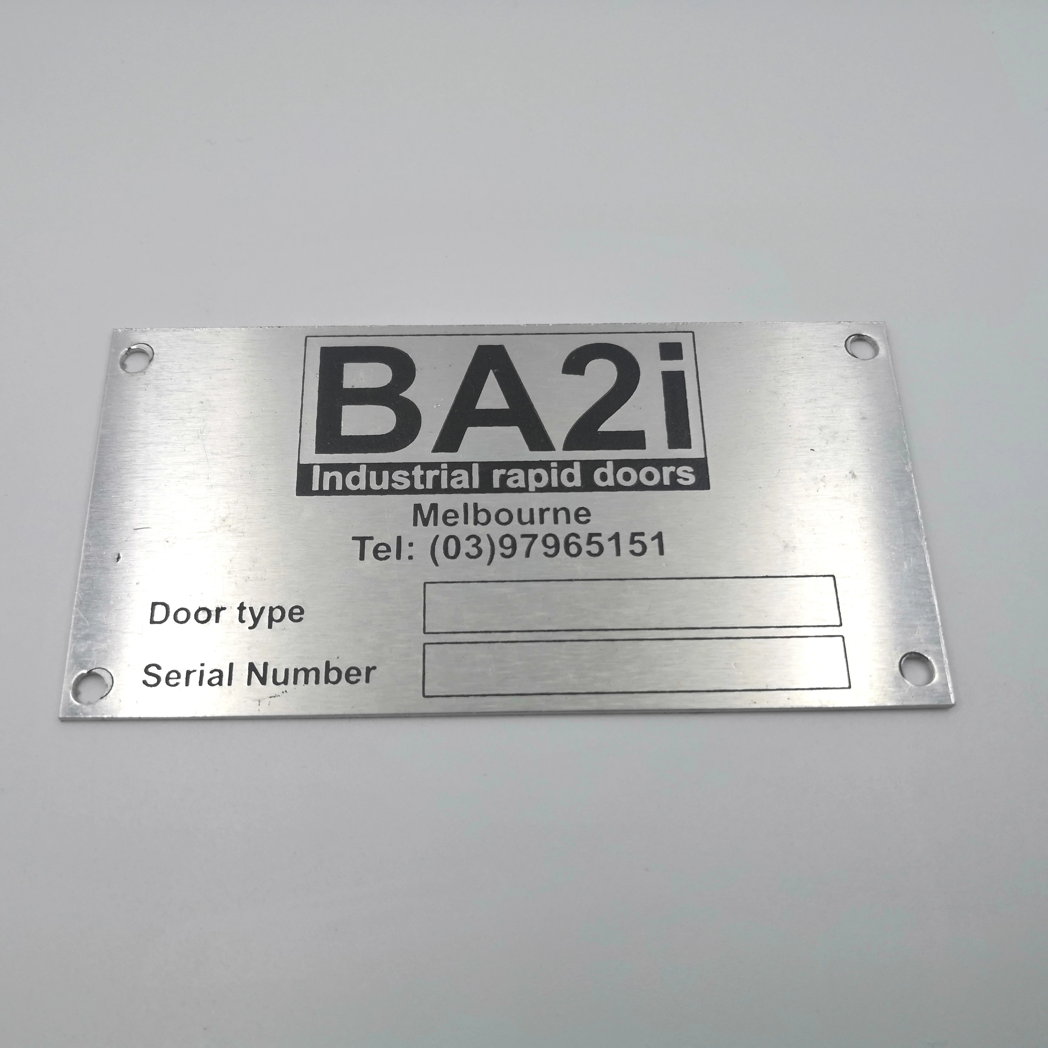 Custom Self-Adhesive Metal Stainless Steel Etched Label Sign Modern ...