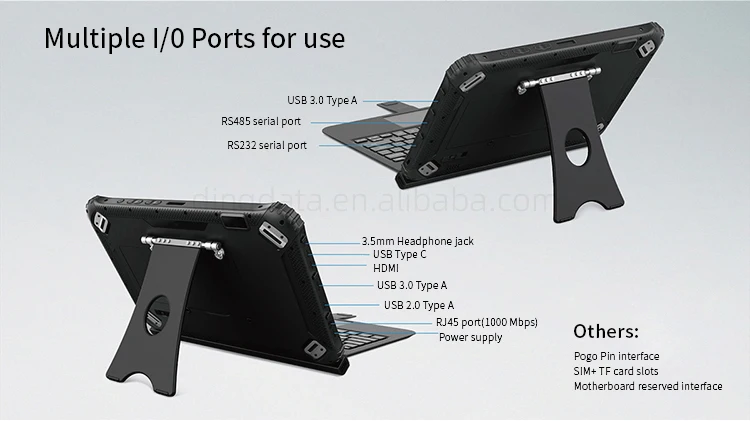 Rugged Tablet 12 Inch Windows 11 OS - IP65 Industrial Tablet
