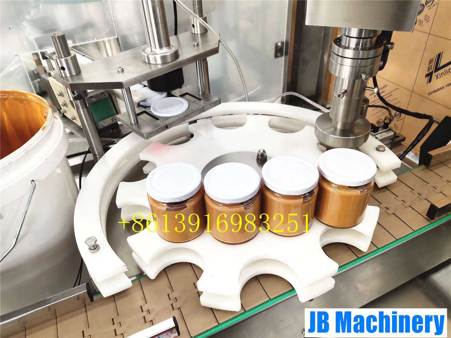 Peanut Butter Jar Capping Machine / Glass Bottle Cap Closer Twist Off ...