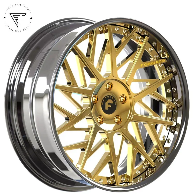 Aluminum 5X127 Custom Rims Forgiato Chrome Deep Concave 26 Inch Car ...