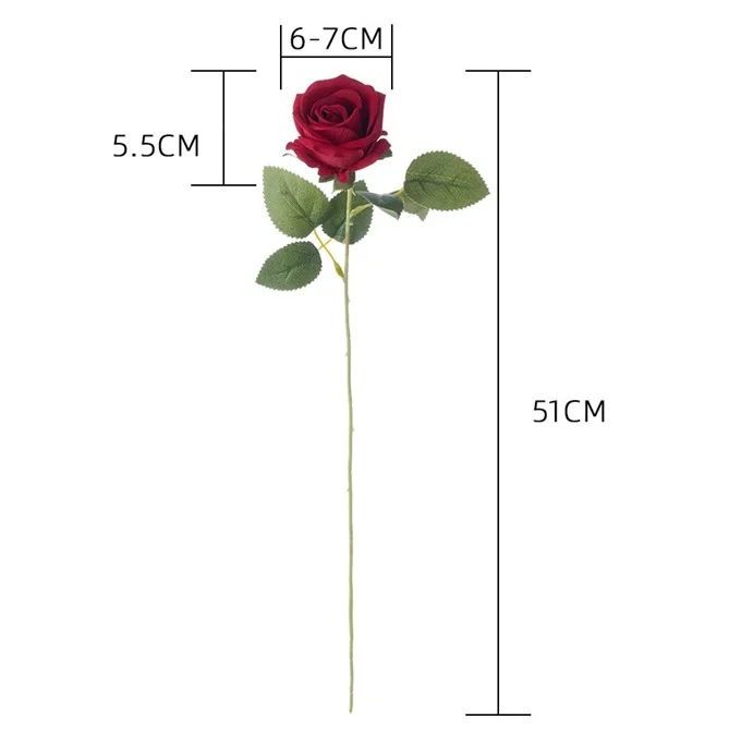 Wholesale Artificial Rose Flowers Fabric Silk Red Roses Artificial ...