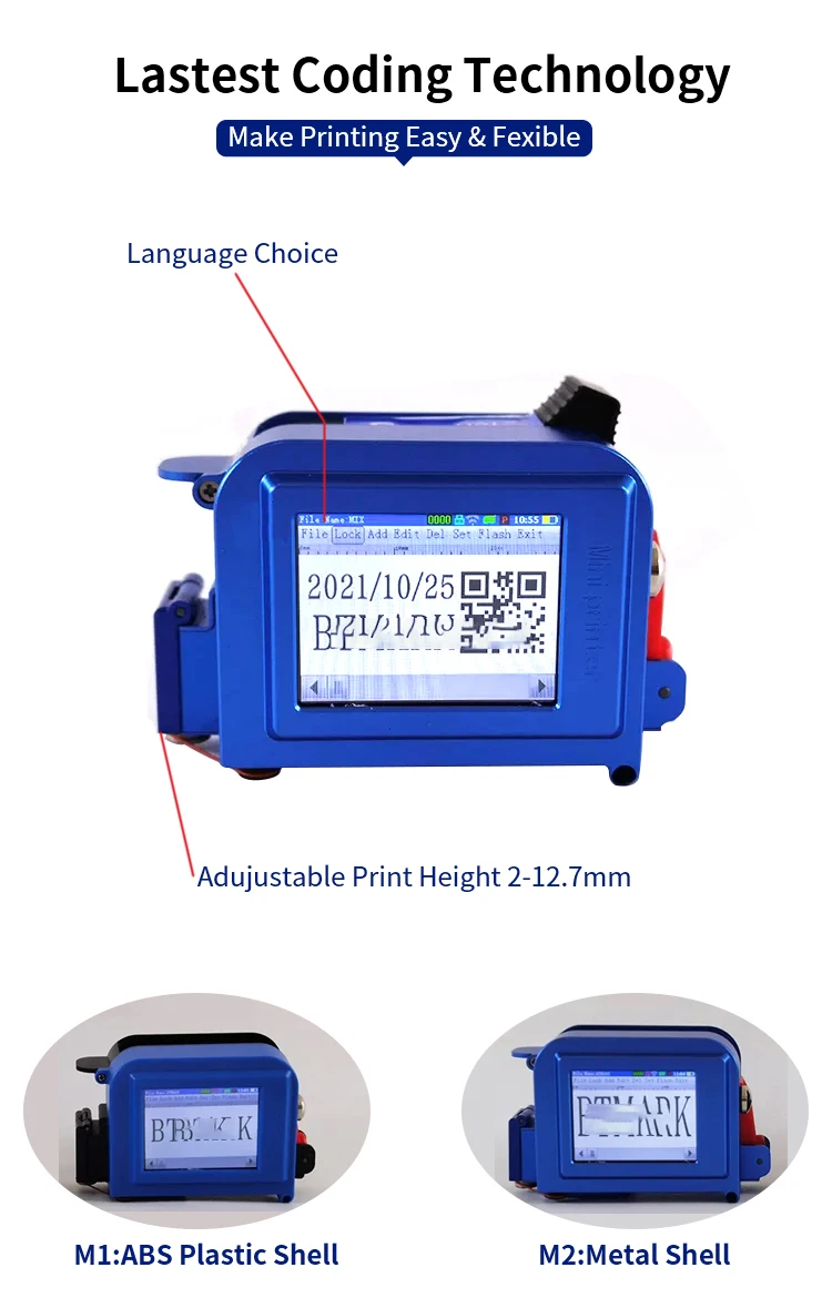 Huachuang Mini Printer - Portable Inkjet for Box Printing