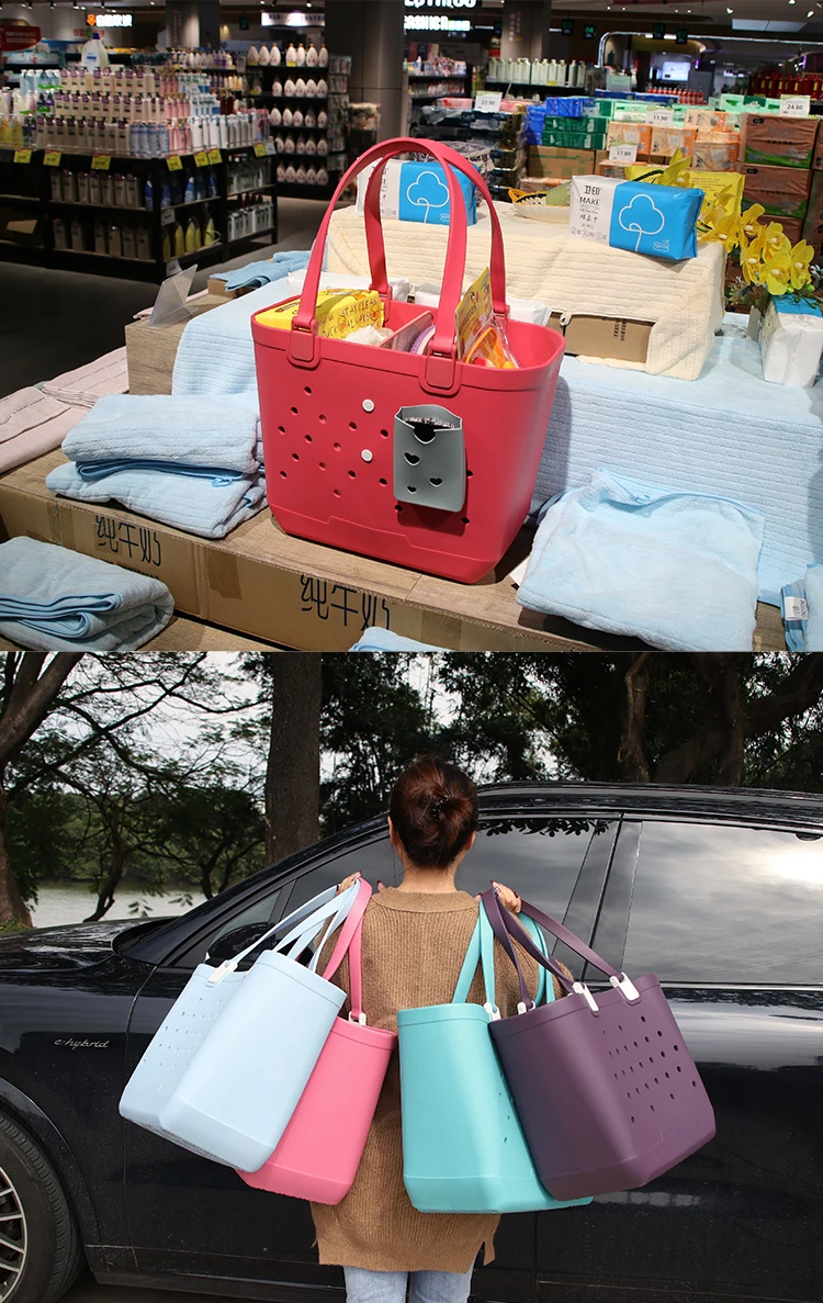 2025 New Design EVA Beach Bag Waterproof Washable Rubber Silicone Hand ...