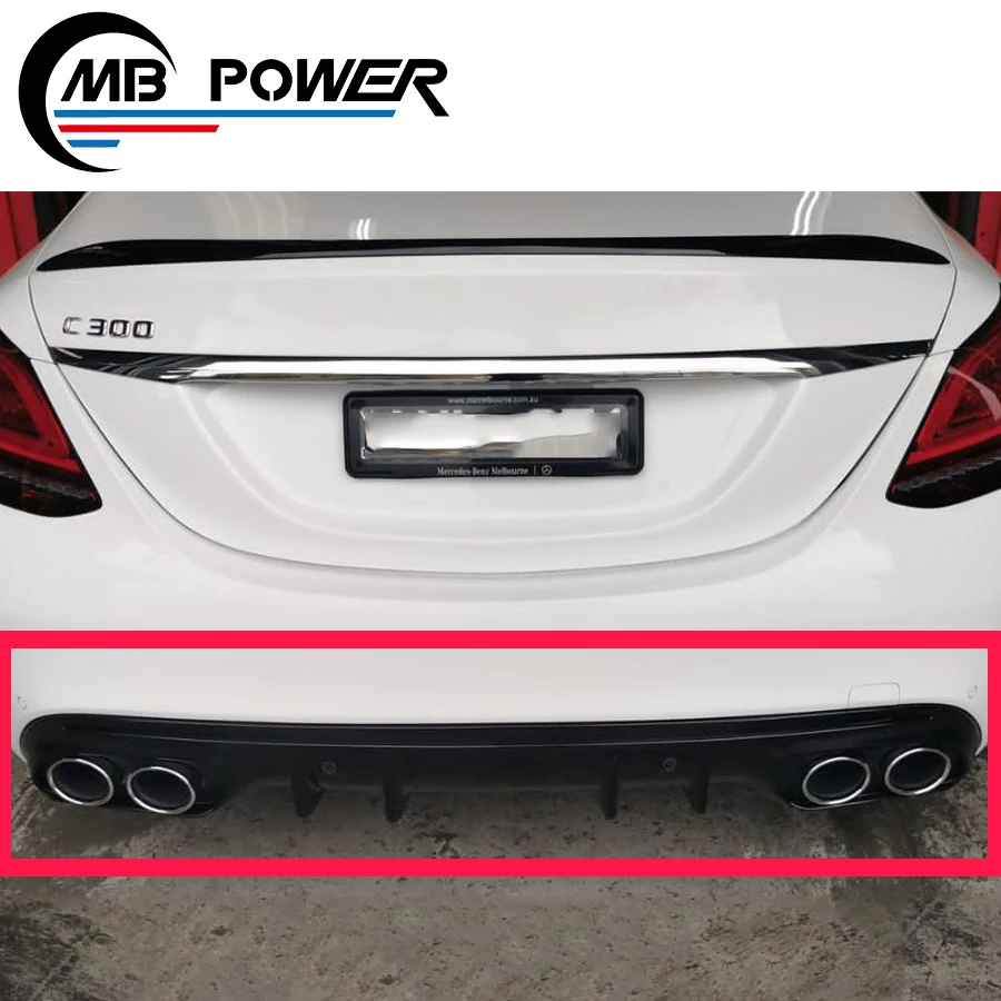2019 C Class W205 C43 Diffuser And Muffler Tips W205 C200 C260 C300 ...