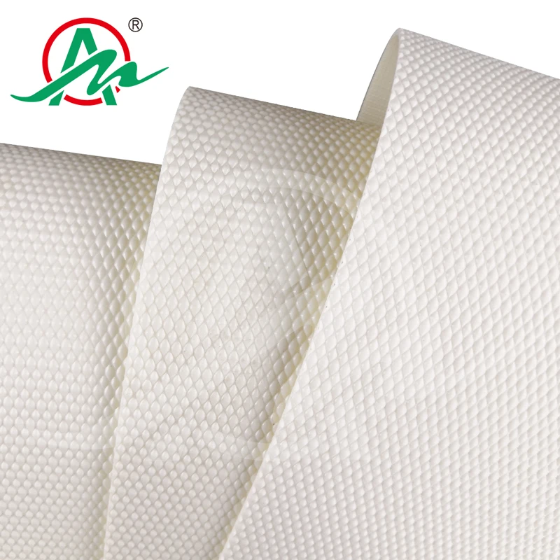 White Small Diamond Pattern Conveyor Belt Snake Skin Line Pattern Pvc ...
