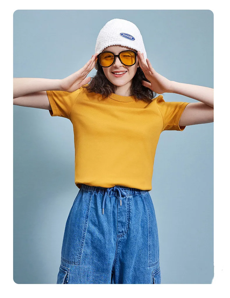 Wholesale 180g Pure Color 100% Cotton T-Shirts with Custom Logo