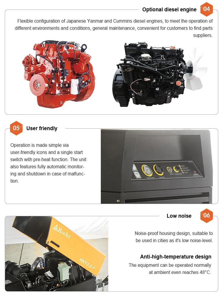 Portable Mining Diesel Compressor Cummins Engine Diesel Air Compressor ...