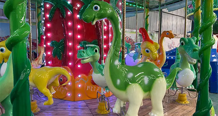 Dinosaur Game Amusement Park Rides Merry Go Round Dinosaur Carousel ...