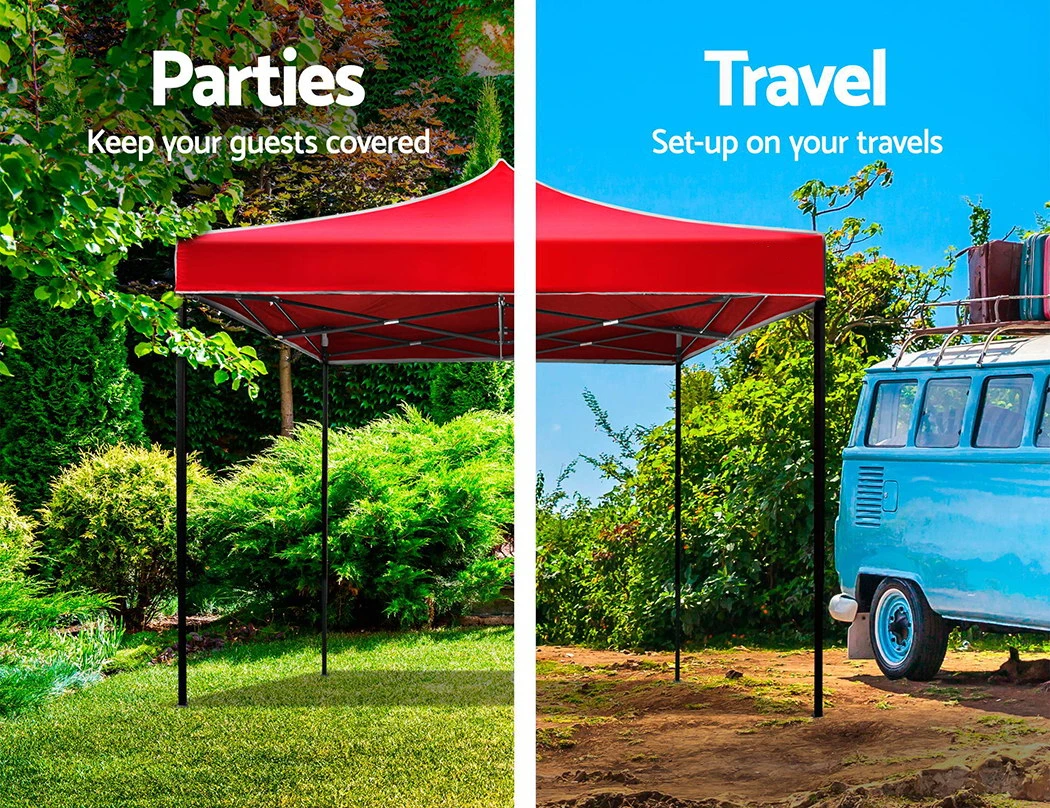 4x4m Gazebo PVC Big Window Roll up Door Custom Canopy Outdoor