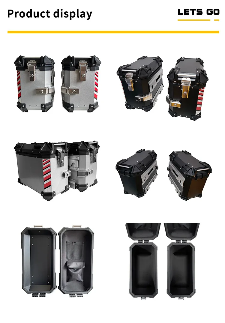 ZHUITU 38L Side Boxes - Durable Motorcycle Panniers