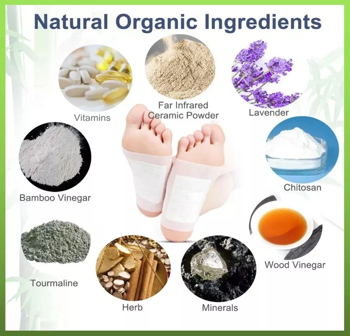 10 Pcs Per Box Cleansing Feet Foot Pads Ginger Salt Foot Patch Kinoki ...