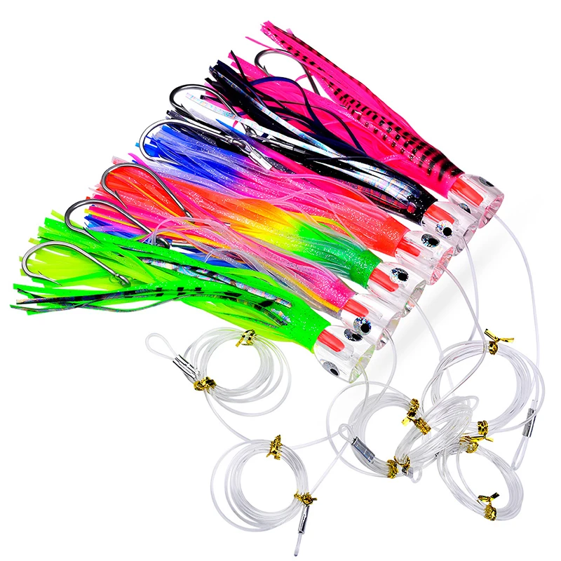 WEIHE 23cm 96g 6Colors Artificial Octopus Lures With 8/0# Hook soft ...