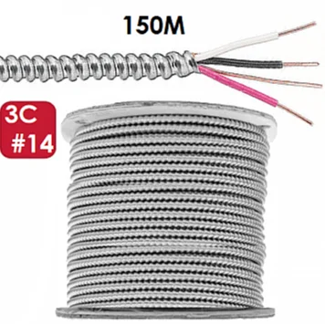 UL4 Standard 250-Ft 12/2 Solid Steel Armored BX Cable AC90 CUL Listed 600V