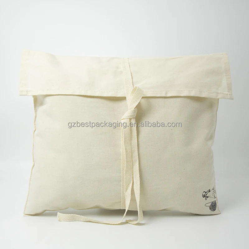 Reusable White Cotton Linen Pouch - Soft Clothes Dust Pouch