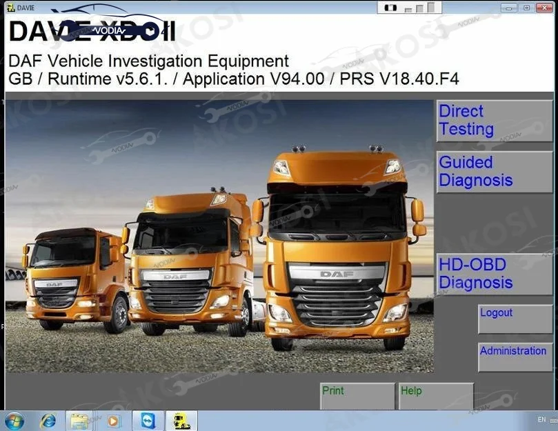 For Daf Paccar 560 Mux Daf Davie Heavy Duty Truck Diagnostic Scanner ...
