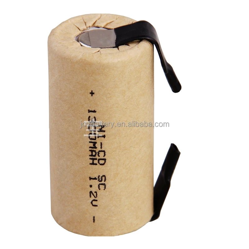 Nicd Subc 1.2v 2200mah Sub C Subc With Solder Tabs Paper Wrapped ...