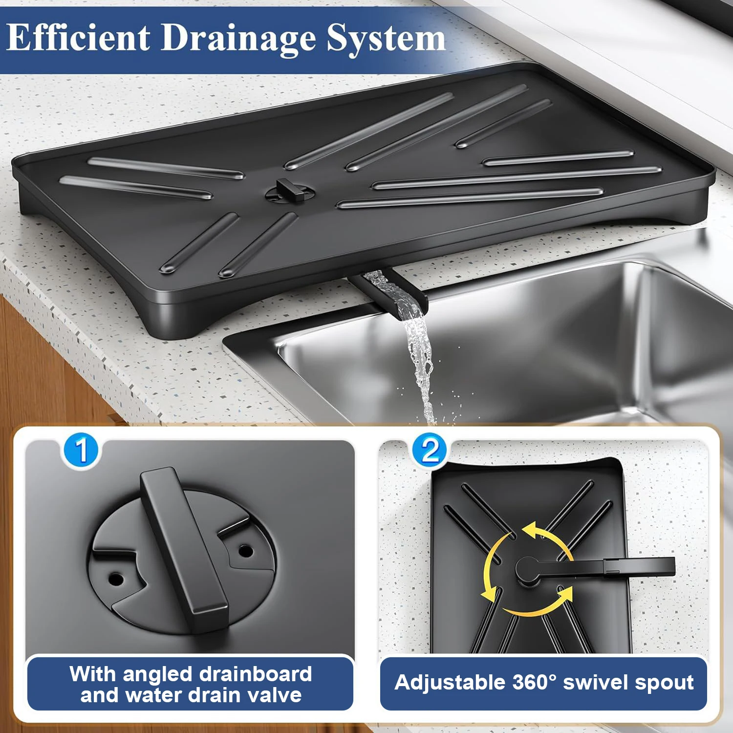 Stainless Steel Dish Drainer Rack for Kitchen Counter