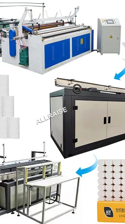 Fully Automatic Toilet Paper Making Rewinding Machine Production Line ...